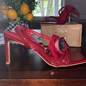Shoes | Nwt Red Rose Heels | Poshmark